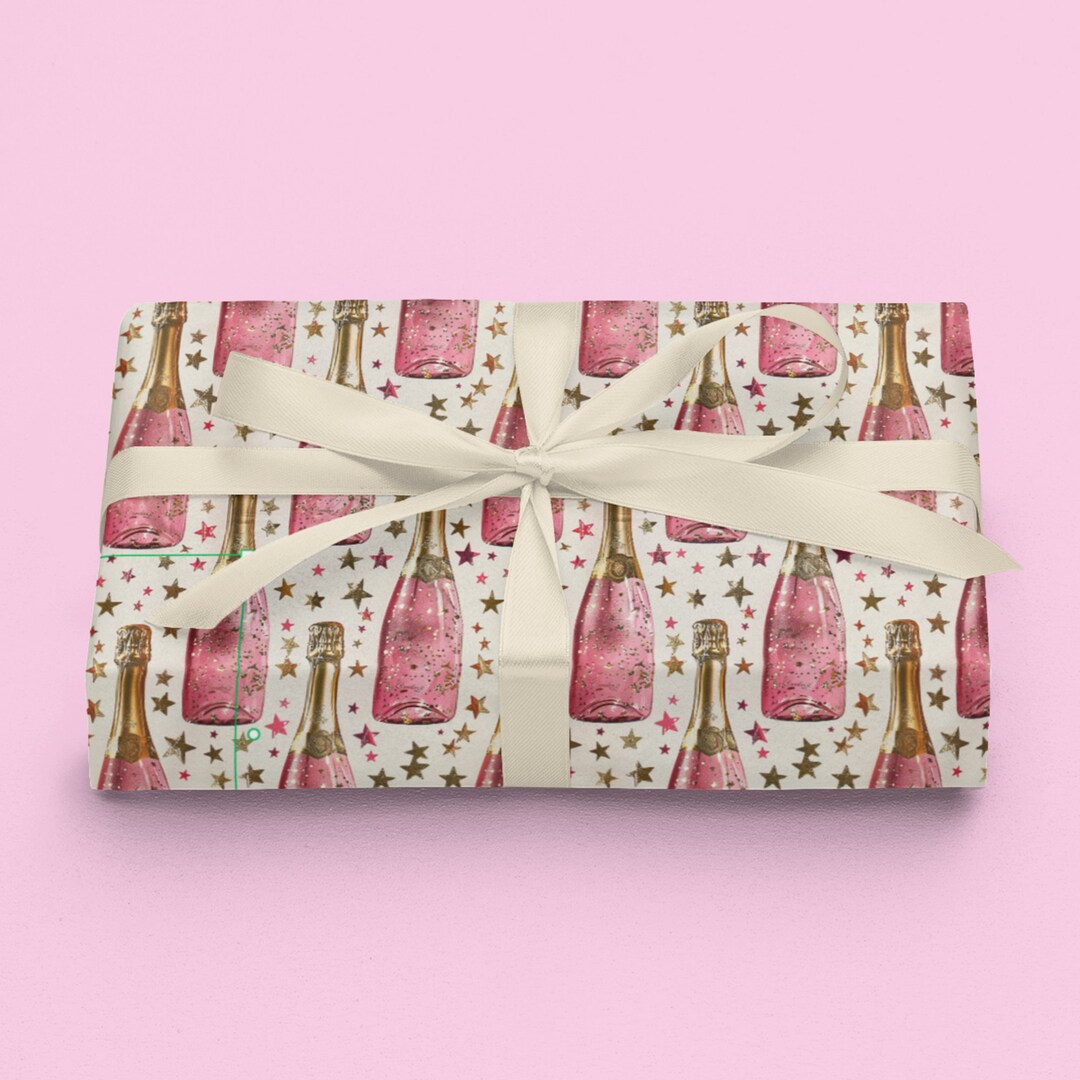 Champagne Wrapping Paper Champagne Lover Wrapping Paper Christmas ...