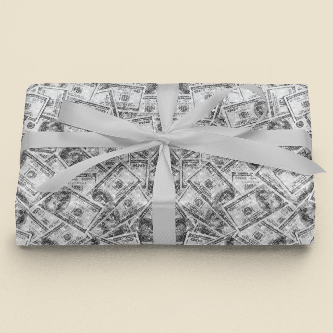 Money Wrapping Paper Christmas Wrapping Paper Glitter Wrapping Paper ...