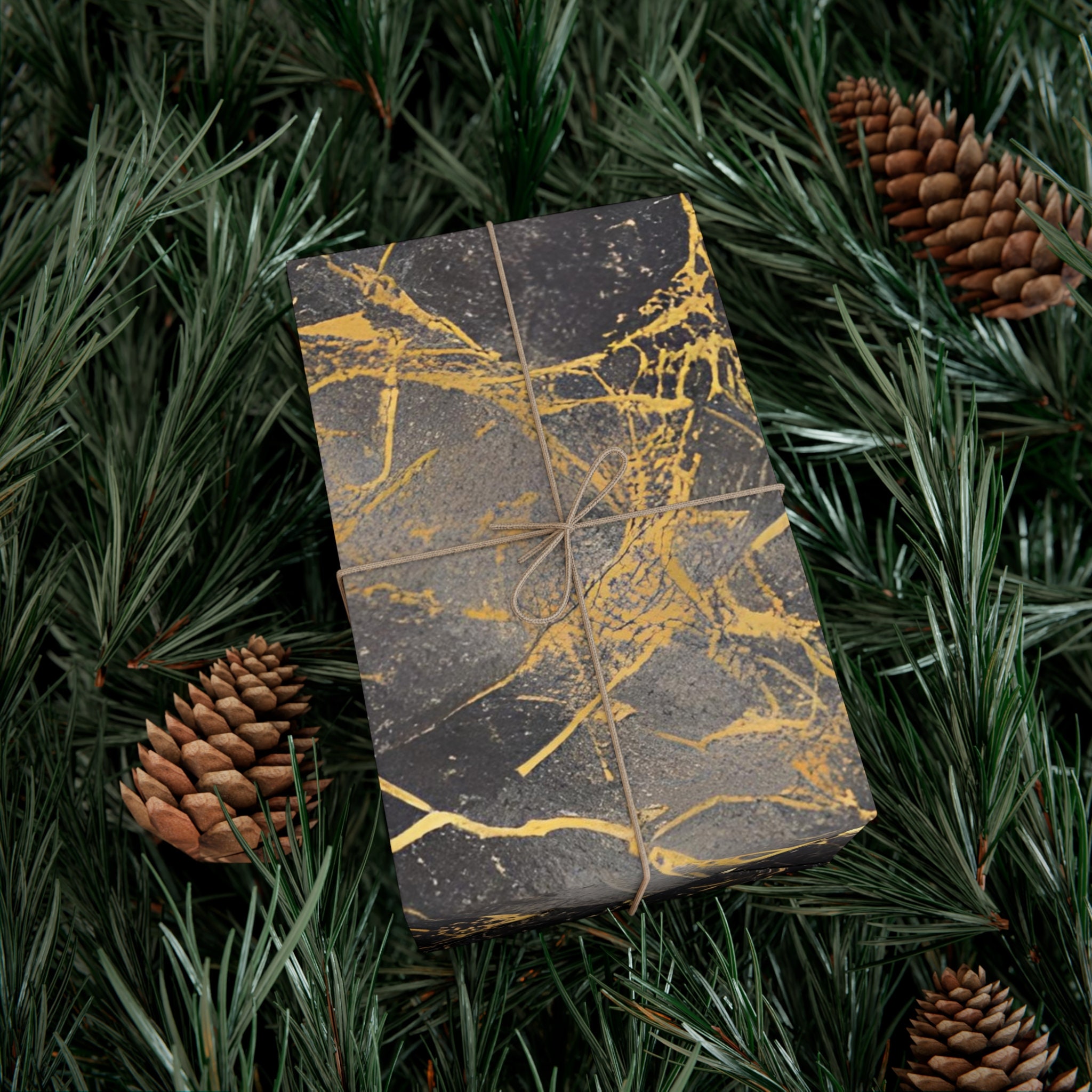 Black Marble Wrapping Paper Marbler Gift Wrap Marble Christmas Wrapping ...