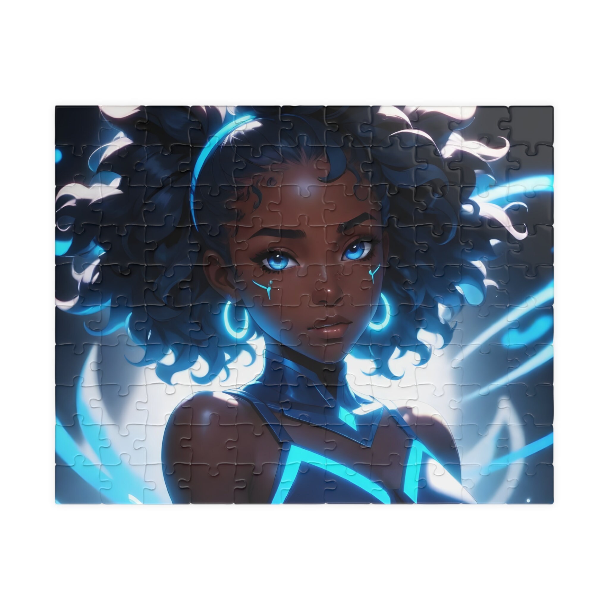 Black Anime Girl Puzzle African American Puzzle Black Woman Puzzle Fun ...