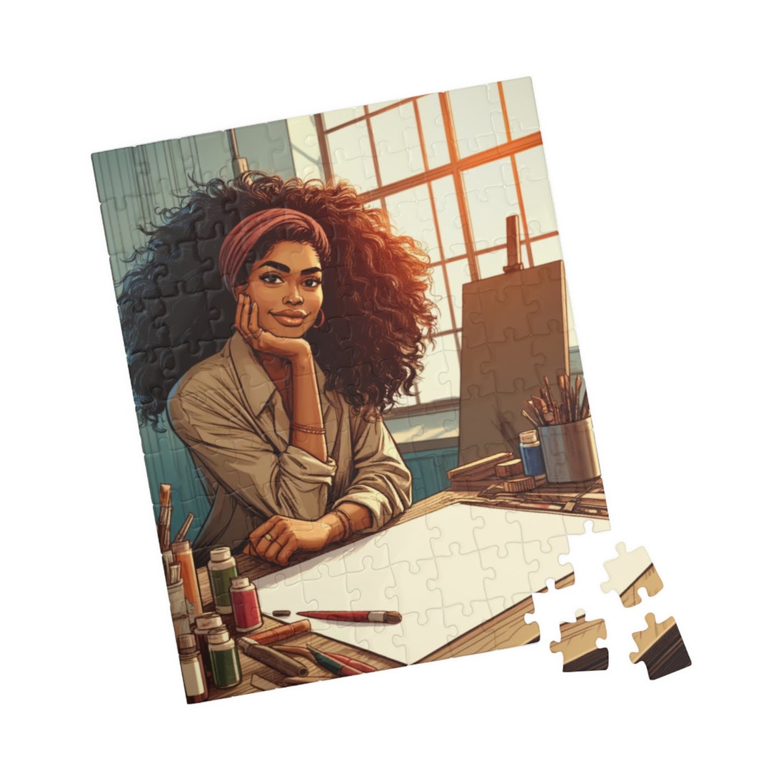 The Artist Puzzle African American Puzzle Black Woman Puzzle Birthday ...