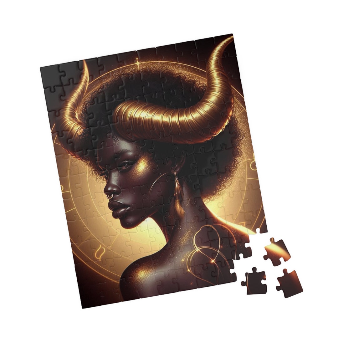 Taurus Queen Puzzle African American Puzzle Zodiac Gift Puzzle Black ...