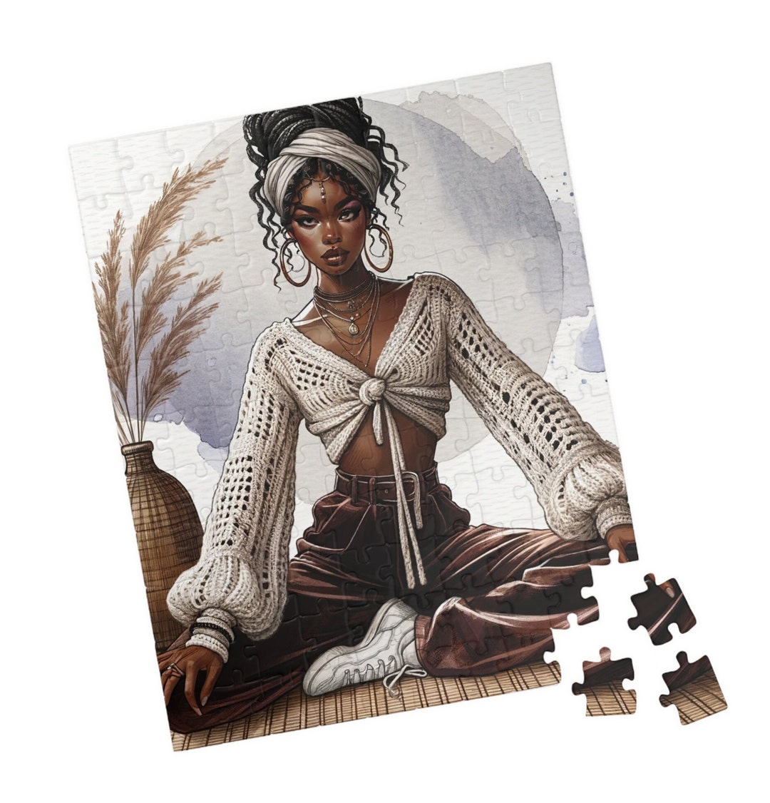Meditation Queen Puzzle African American Puzzle Black Woman Puzzle Fun ...
