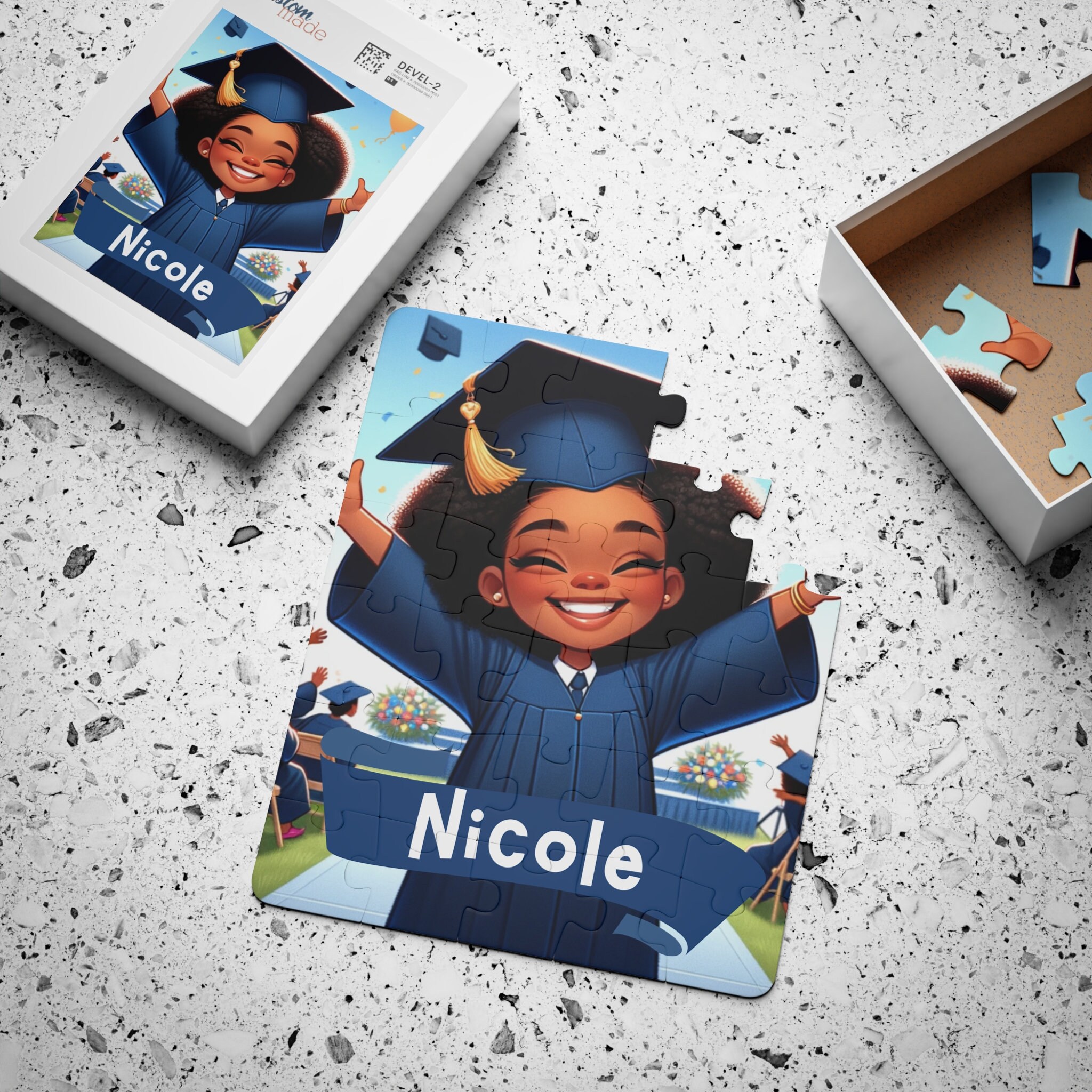 Custom Graduation Puzzle Kids Puzzle African American Black Girl Puzzle ...