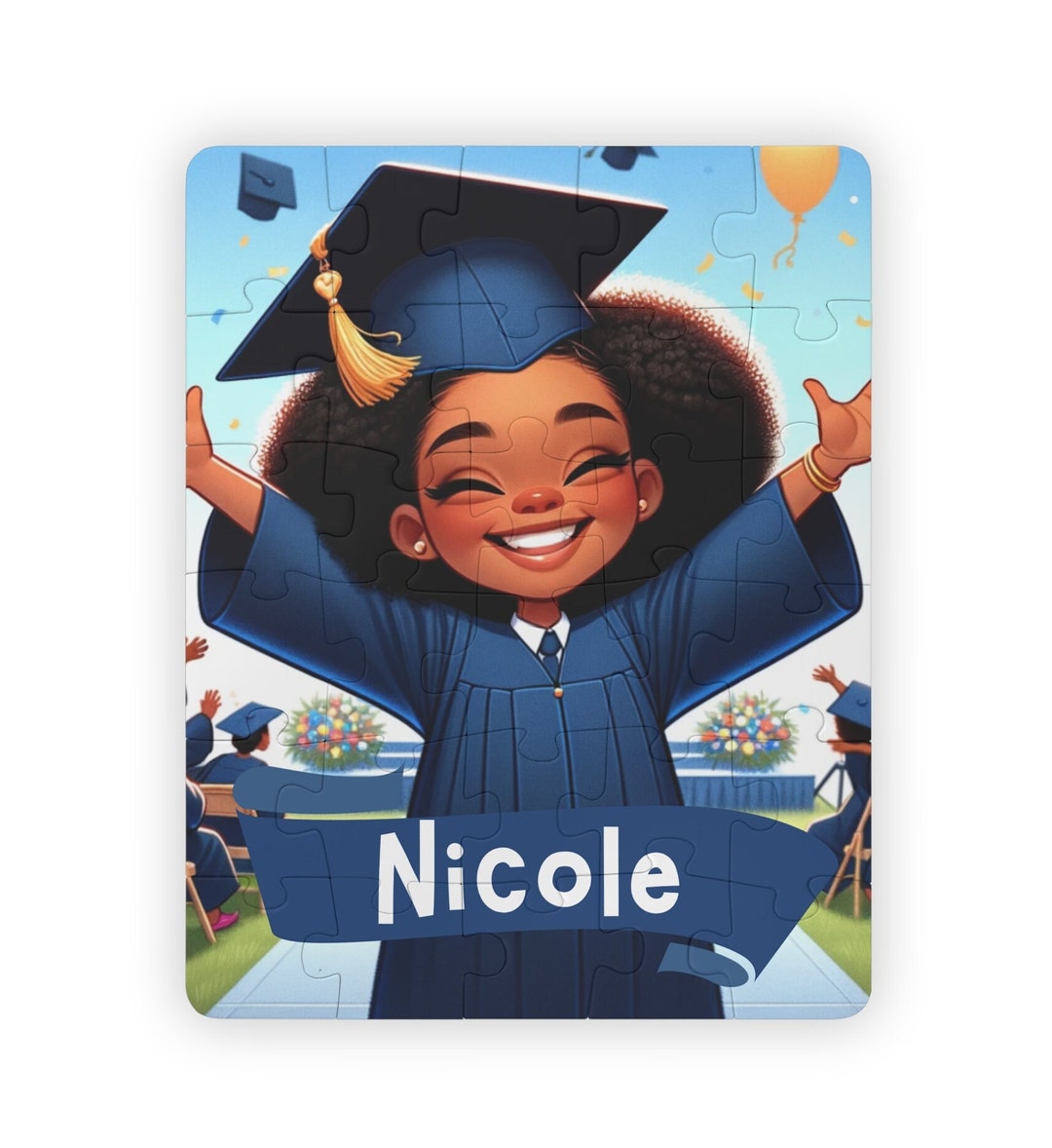 Custom Graduation Puzzle Kids Puzzle African American Black Girl Puzzle ...