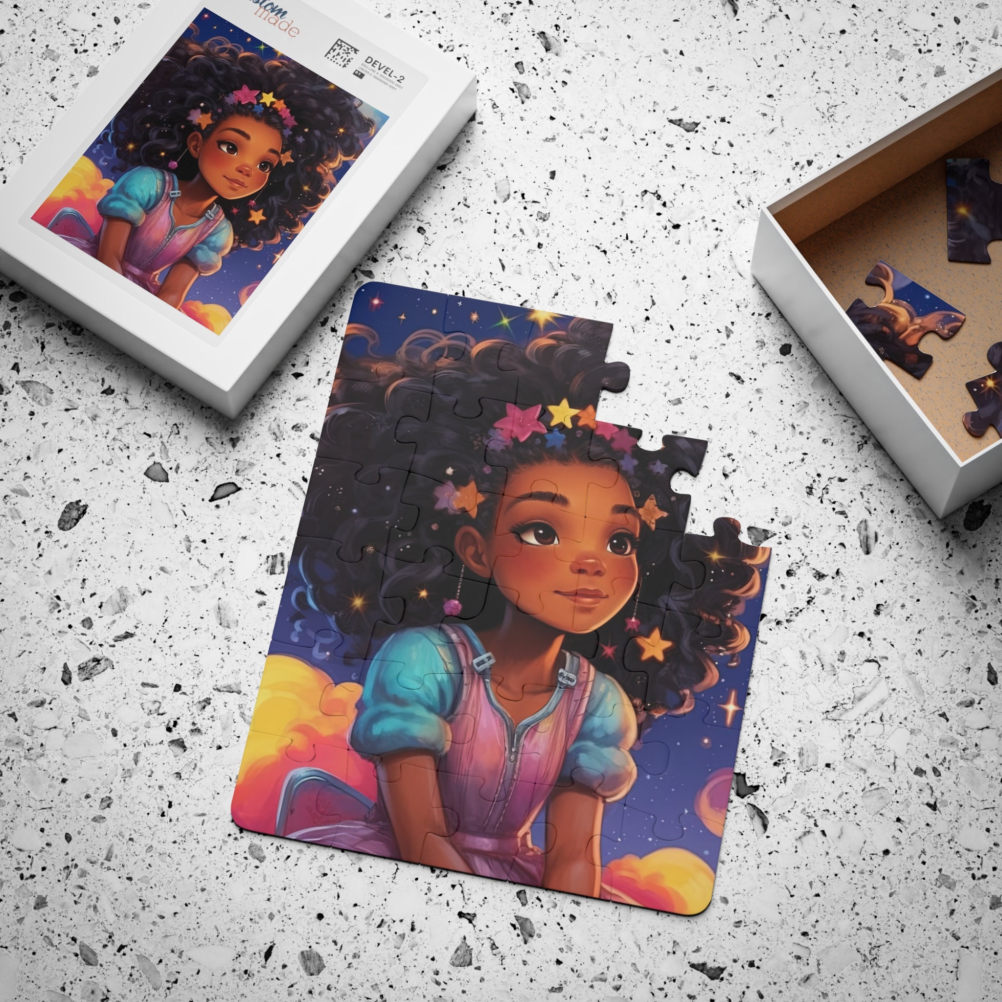 Kids Puzzle Little Girl Puzzle African American Little Black - Etsy