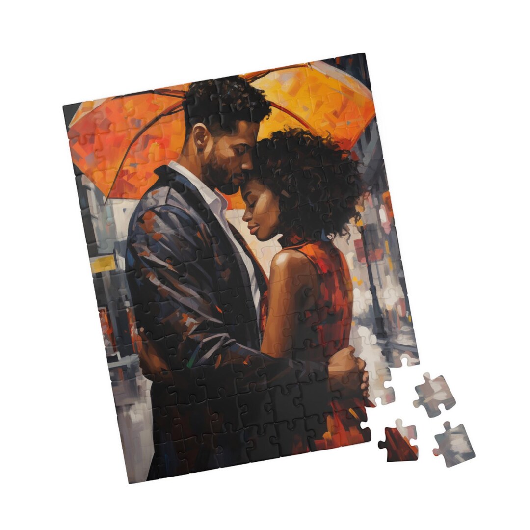 Black Love Puzzle African American Puzzle Couple Activity Puzzle Black ...