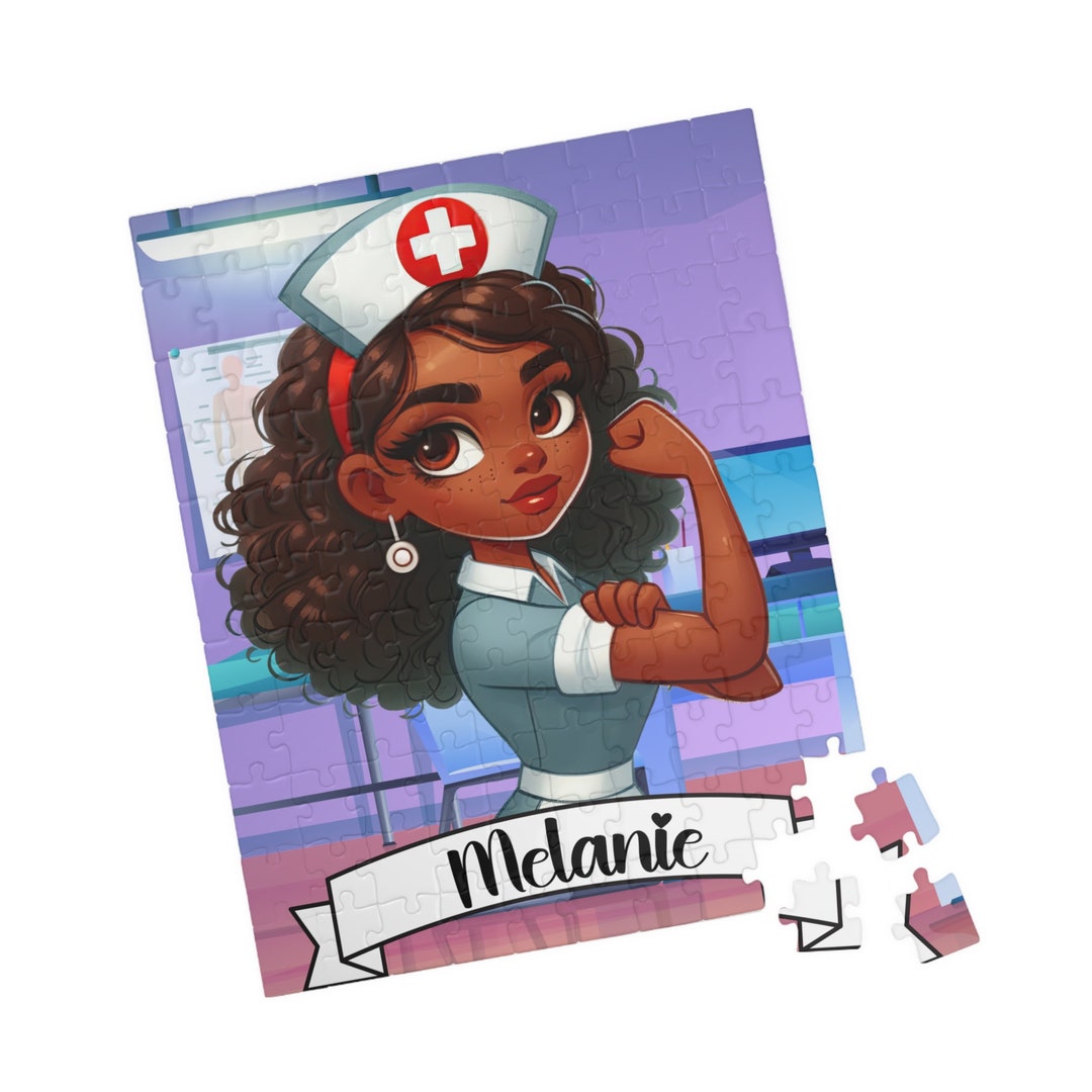 Nurse Puzzle Personalized Puzzle African American Puzzle Black Woman ...
