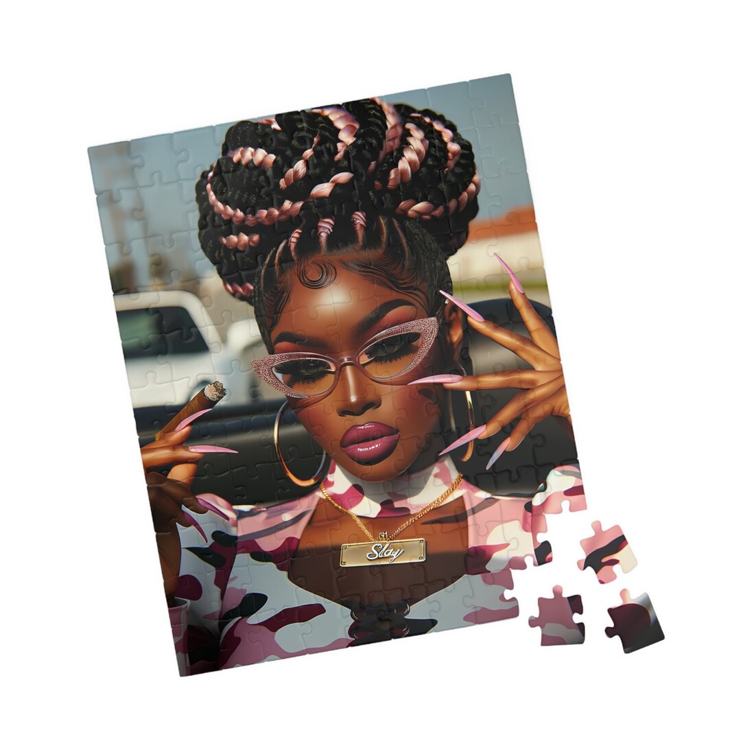Kush Queen Puzzle African American Puzzle Black Woman Puzzle Weed Gift ...