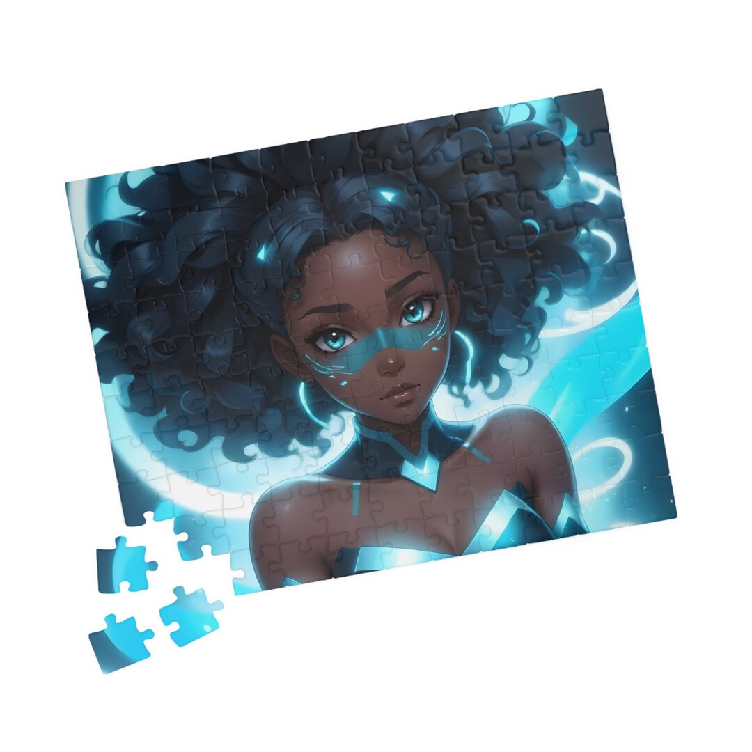 Black Anime Girl Puzzle African American Puzzle Black Woman Puzzle Fun ...