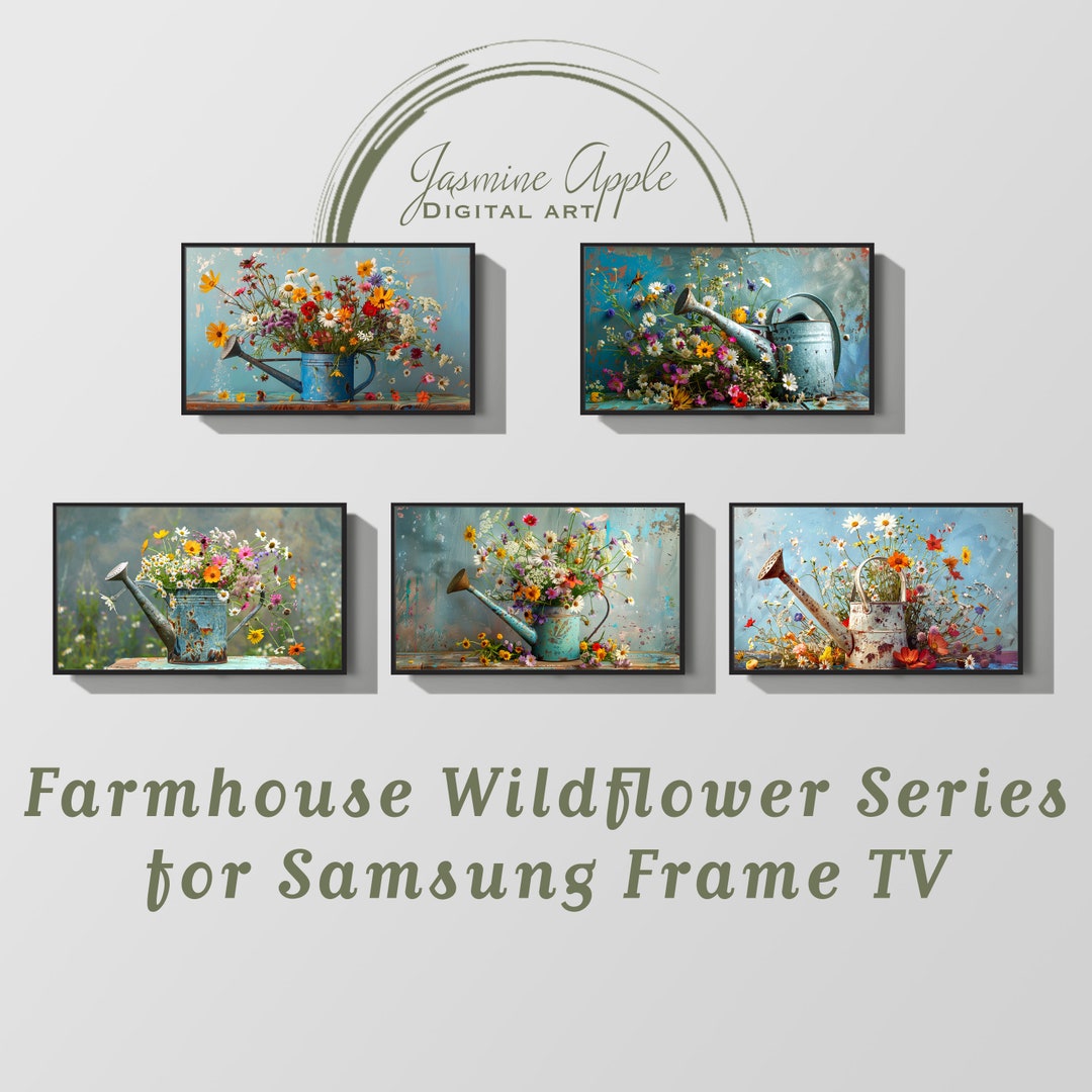 Samsung Frame TV Farmhouse Decor Bundle Vintage Art Botanical Print ...