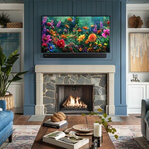 Samsung Frame TV Flower Garden Series 4 Flower Garden Home Decor Flower ...