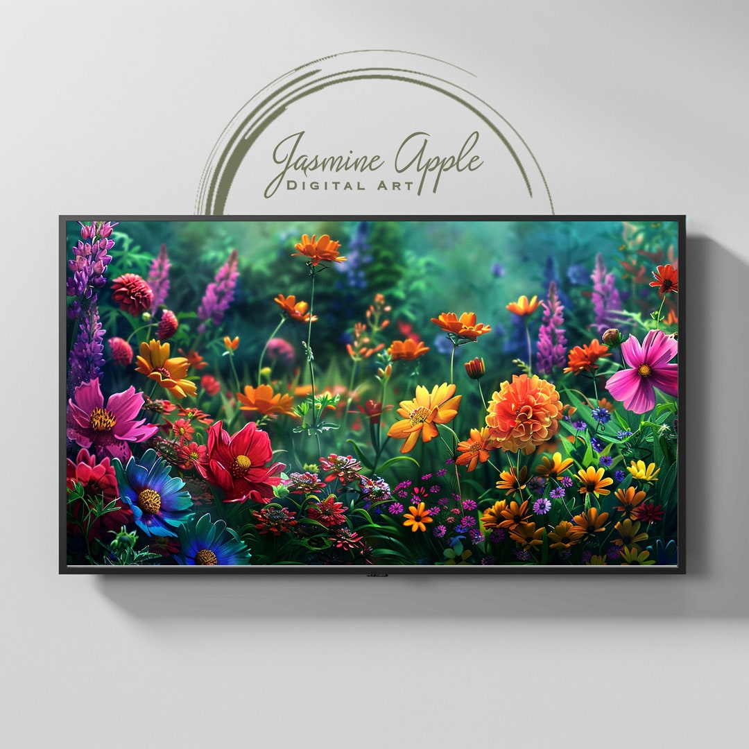 Samsung Frame TV Flower Garden Series 4 Flower Garden Home Decor Flower ...