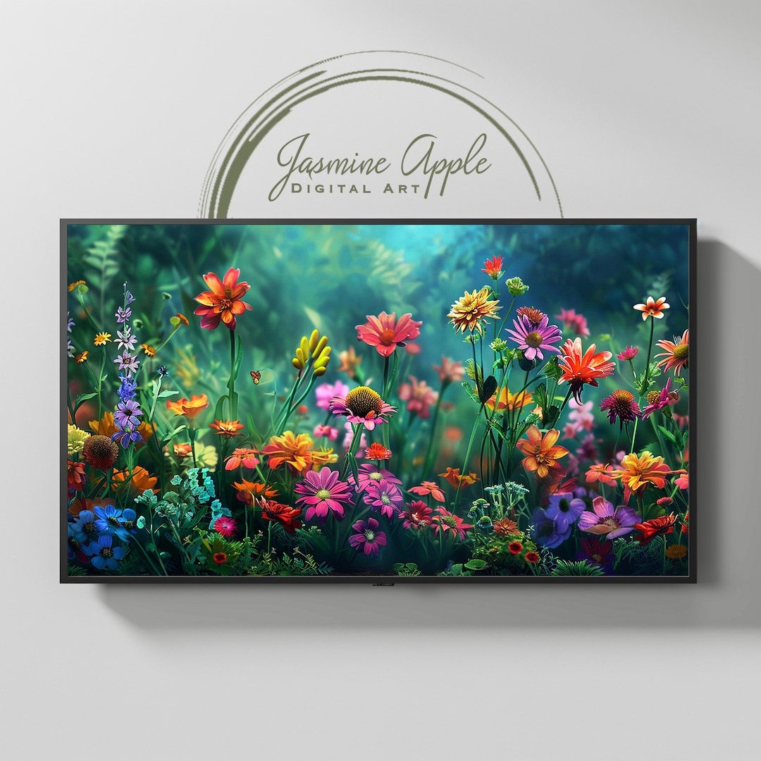 Samsung Frame TV Flower Garden Series 3 Flower Field Painting Flower ...