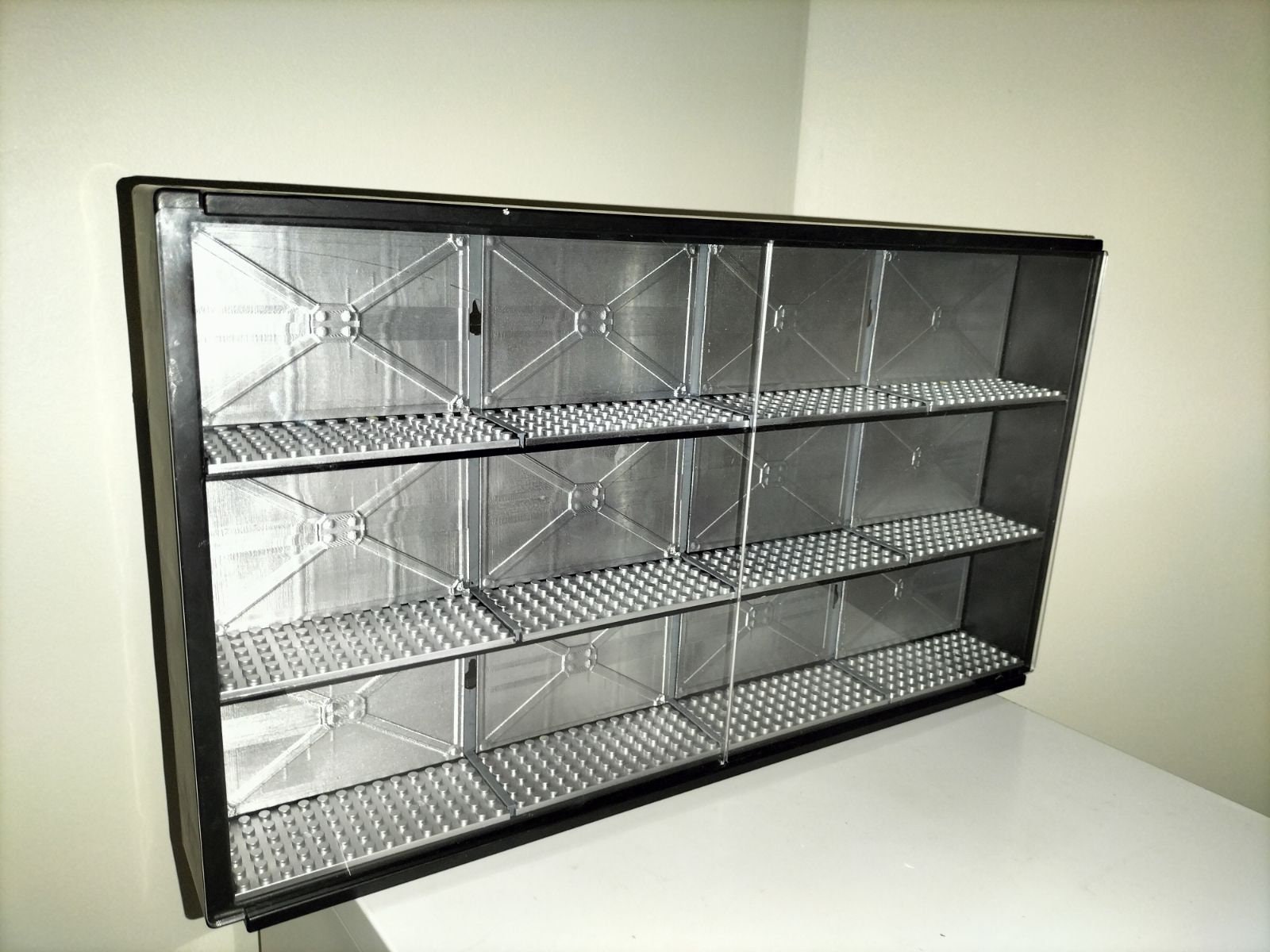 Display Case for Lego Robots Space Theme Wall Mountable Sliding Doors 3 ...