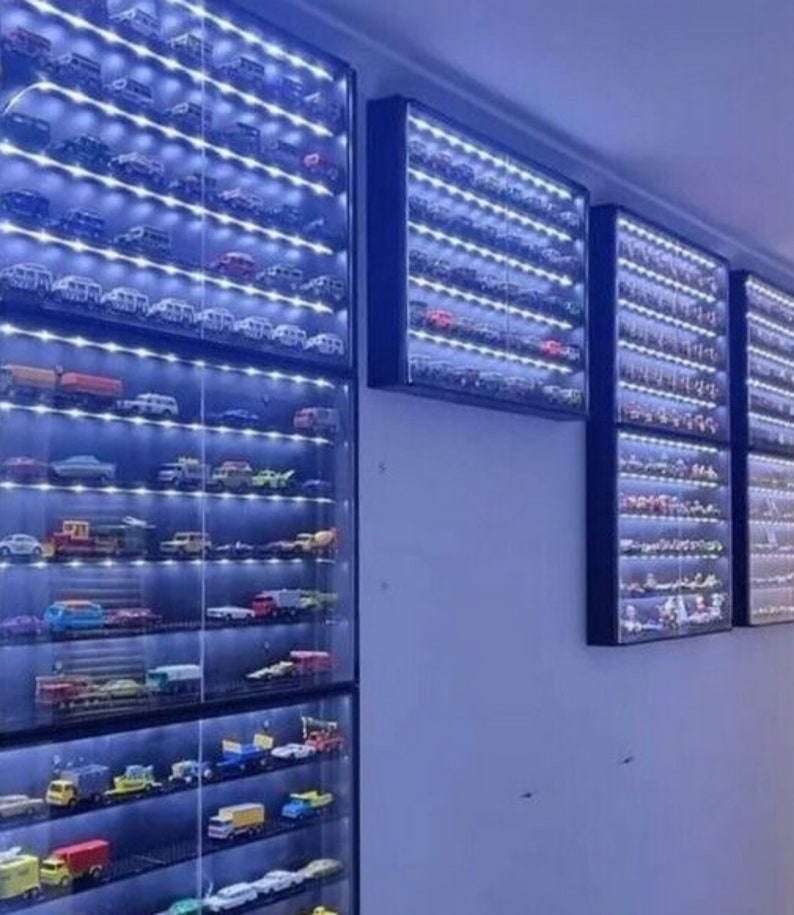 Display Case for Fast & Furious Cars With LED Lighting Wall Mountable ...