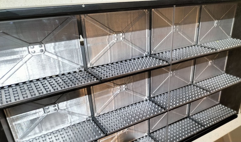 Display Case for Lego Robots Space Theme Wall Mountable Sliding Doors 3 ...