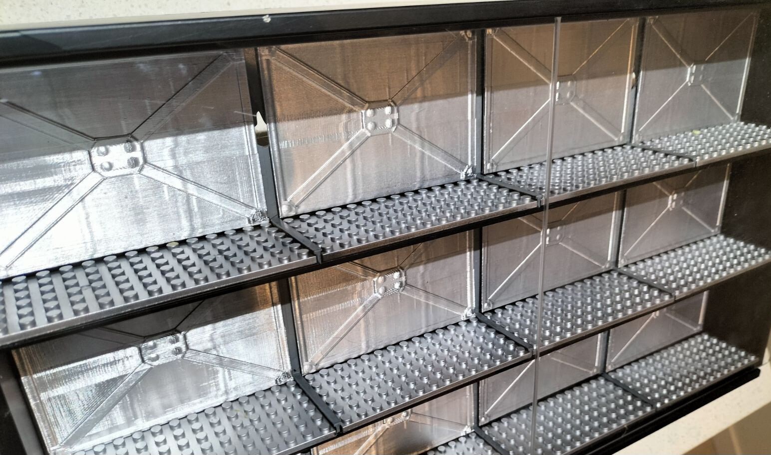 Display Case for Lego Robots Space Theme Wall Mountable Sliding Doors 3 ...