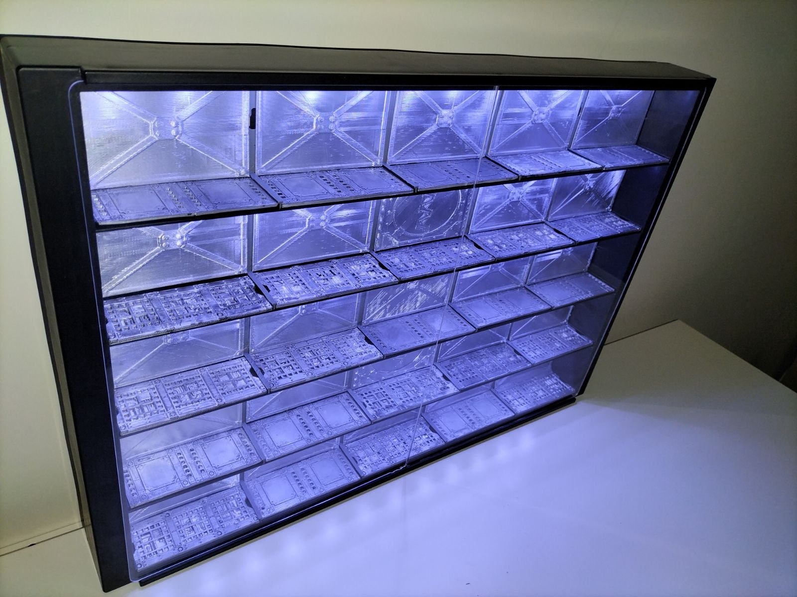 Display Case for Warhammer 40K Miniatures With LED Lighting Wall ...