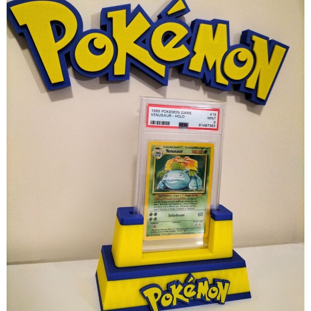 Pokemon Graded Card Stand & Wall Display Set 3D Printed Trading TCG ...