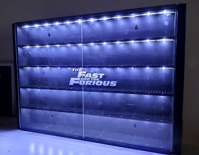 Display Case for Fast & Furious Cars With LED Lighting Wall Mountable ...