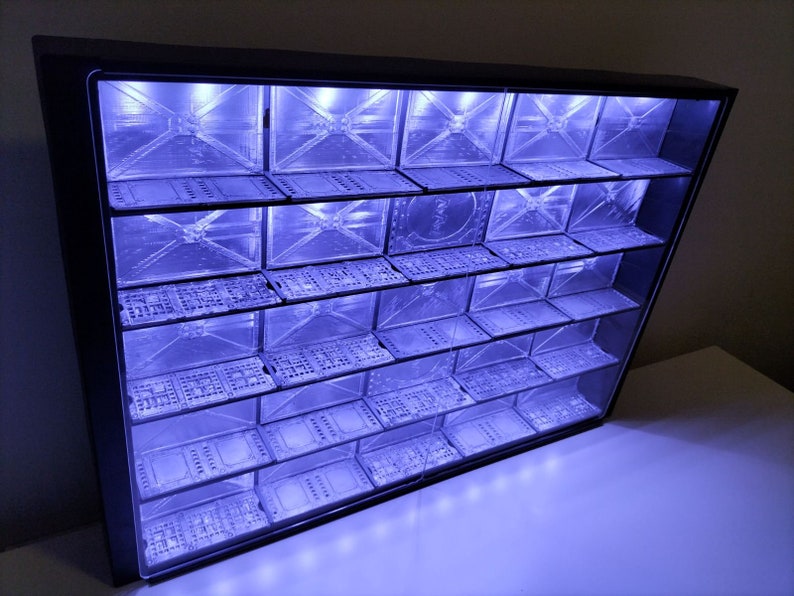 Display Case for Warhammer 40K Miniatures With LED Lighting Wall ...