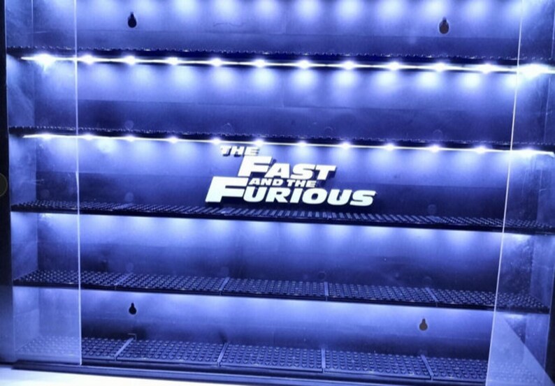 Display Case for Fast & Furious Cars With LED Lighting Wall Mountable ...