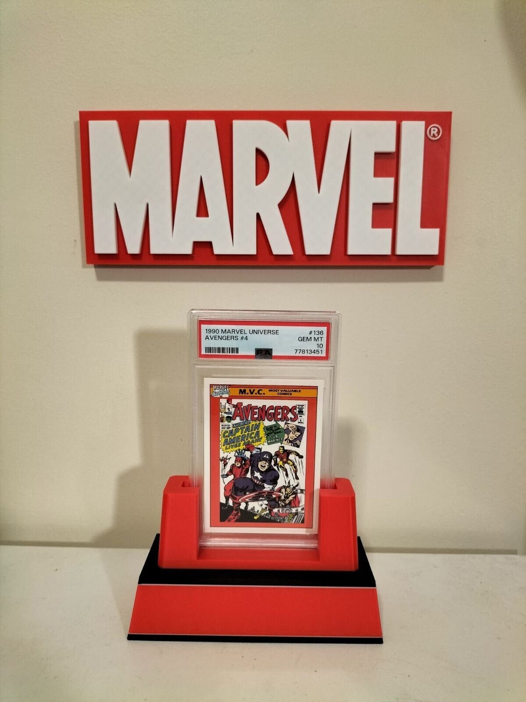 Custom Marvel Wall Display Sign Logo 3D Printed 8 Inch Long Wall Mount ...