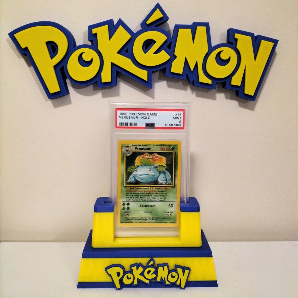 Pokemon Graded Card Stand & Wall Display Set 3D Printed Trading TCG ...