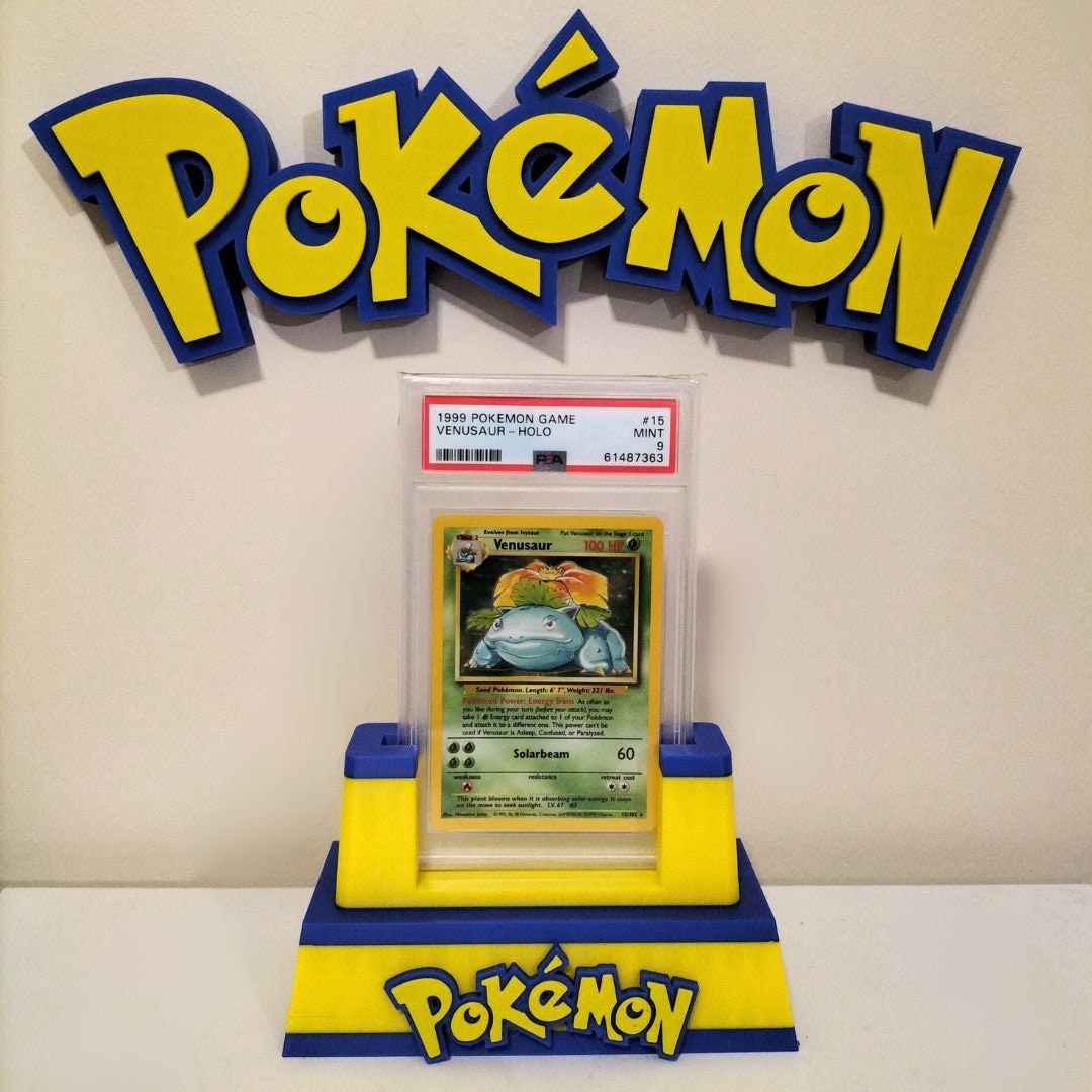 Pokemon Graded Card Stand 3D Printed Trading TCG Holder PSA - Etsy