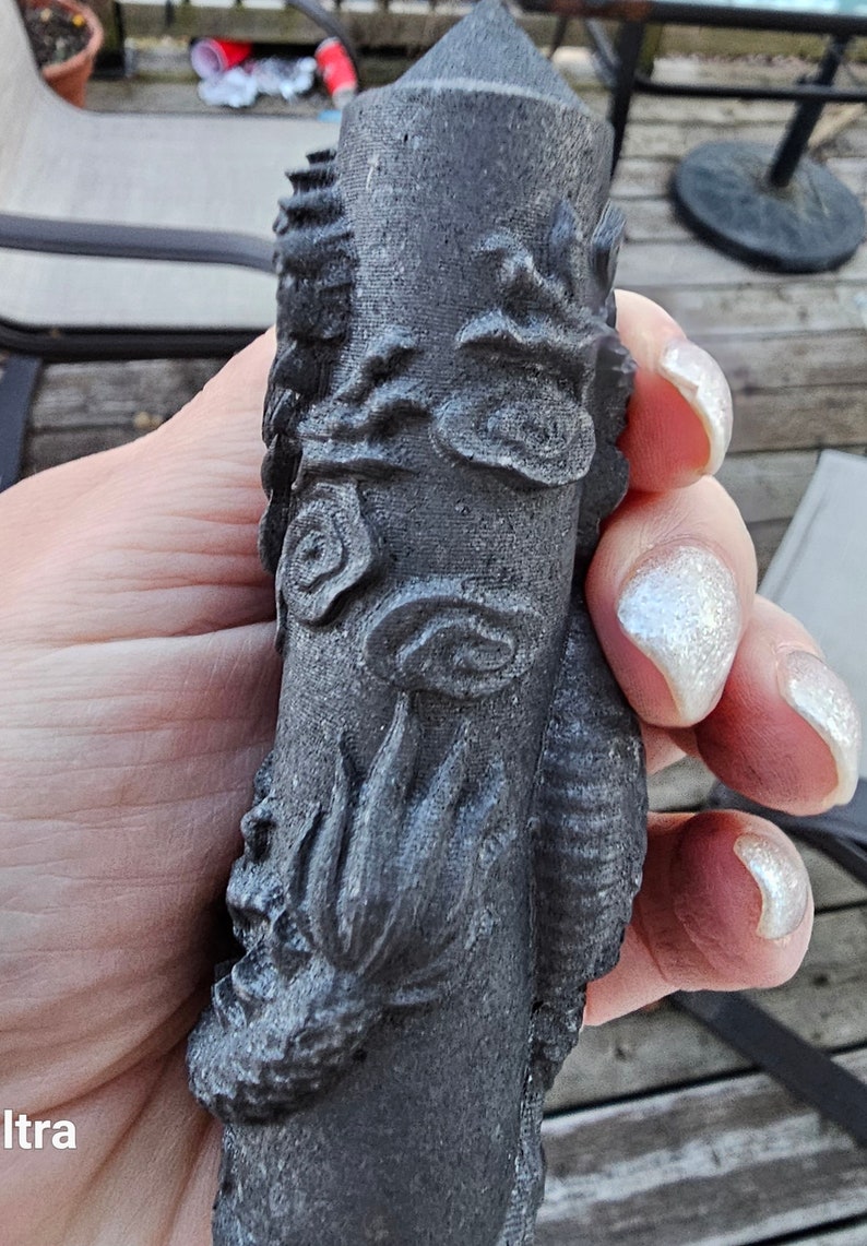 Shungite Carved Dragon Tower - Etsy