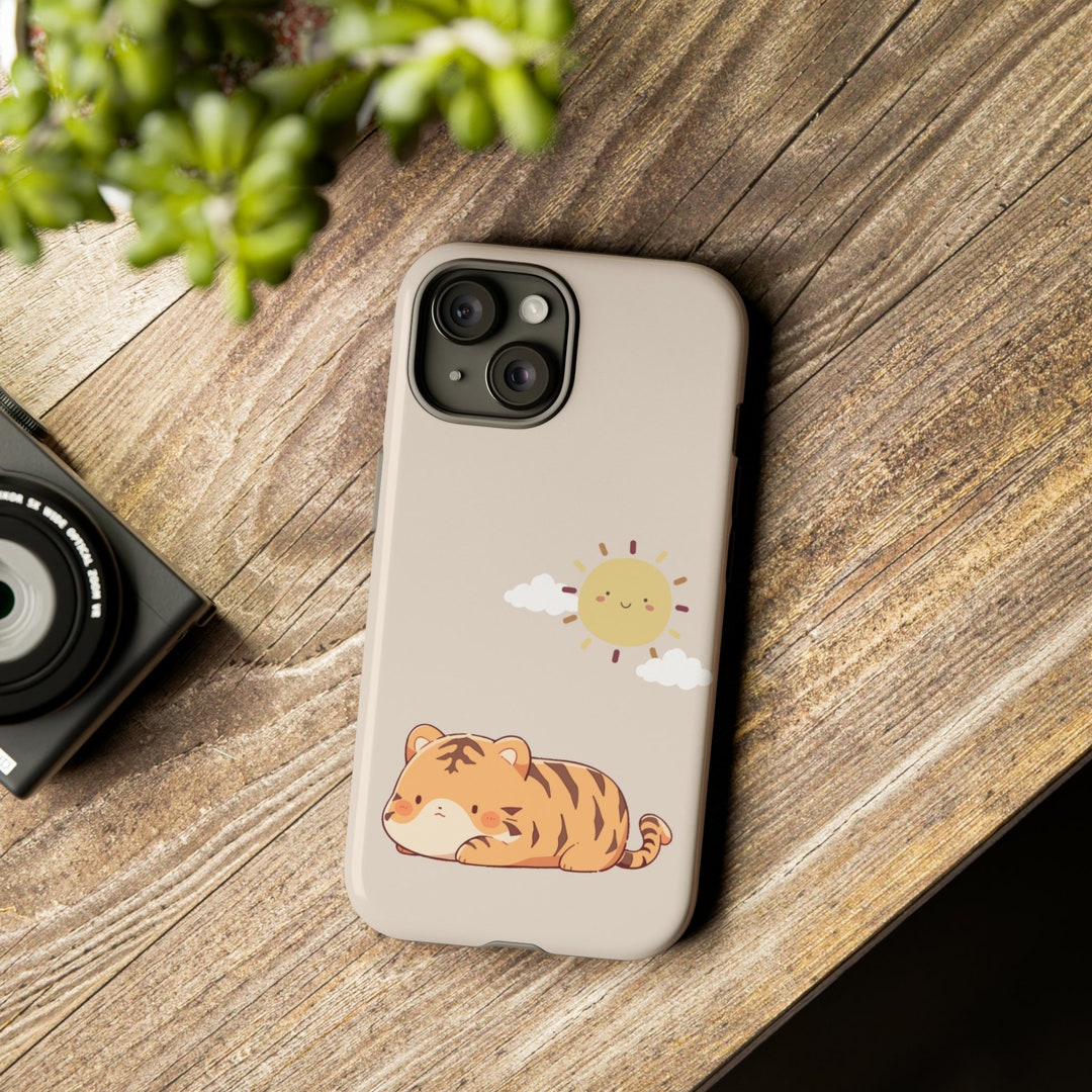 Cute Chibi Cat Phone Case, Cute Phone Case, Cream Phone Case, iPhone ...