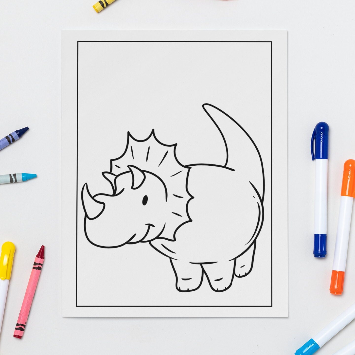 Cute Dinosaur Book Kids Color Sheets Dinosaur Color Sheets - Etsy