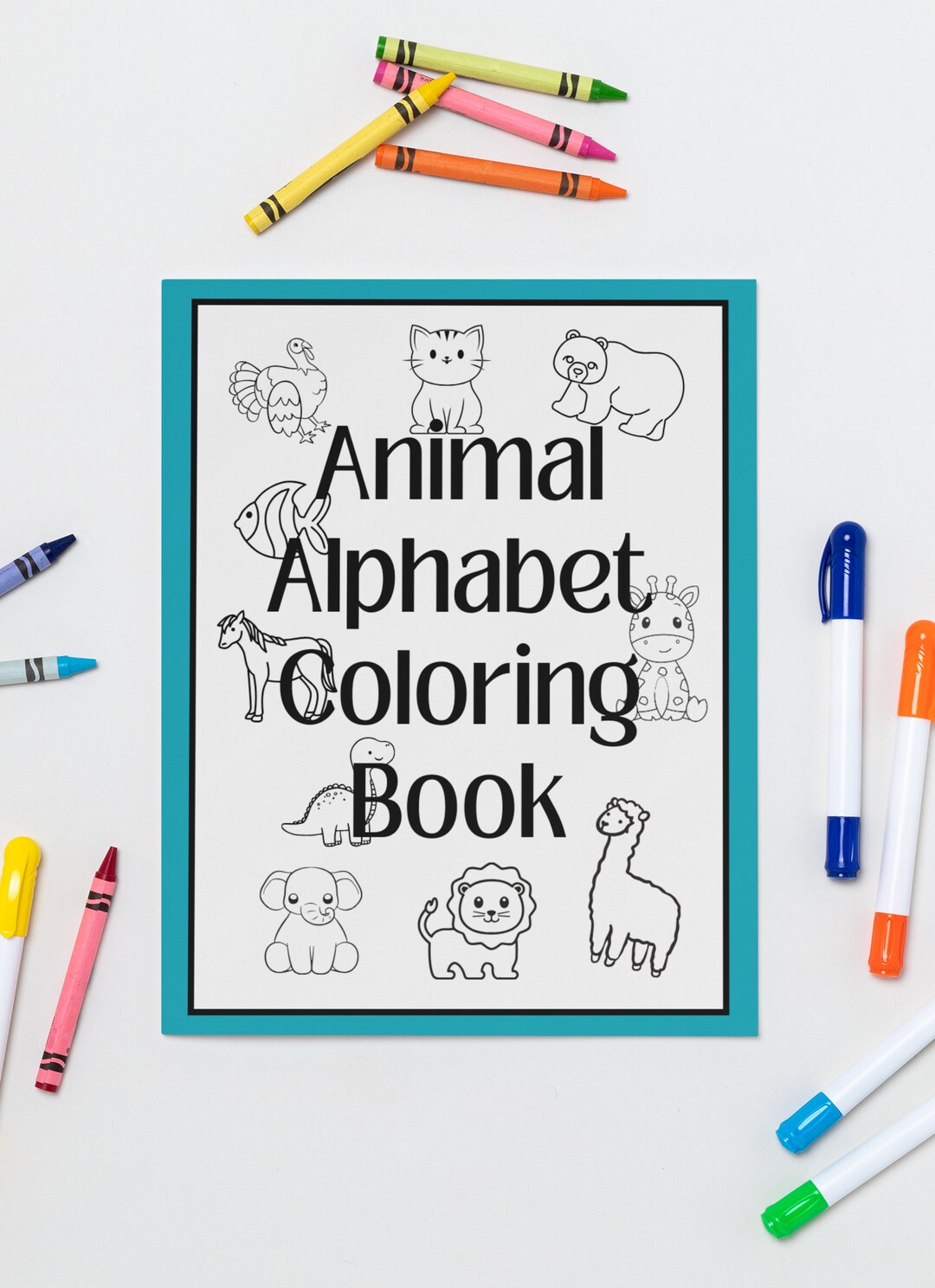 Animal Alphabet Coloring Sheet for Kids Alphabet Book - Etsy UK