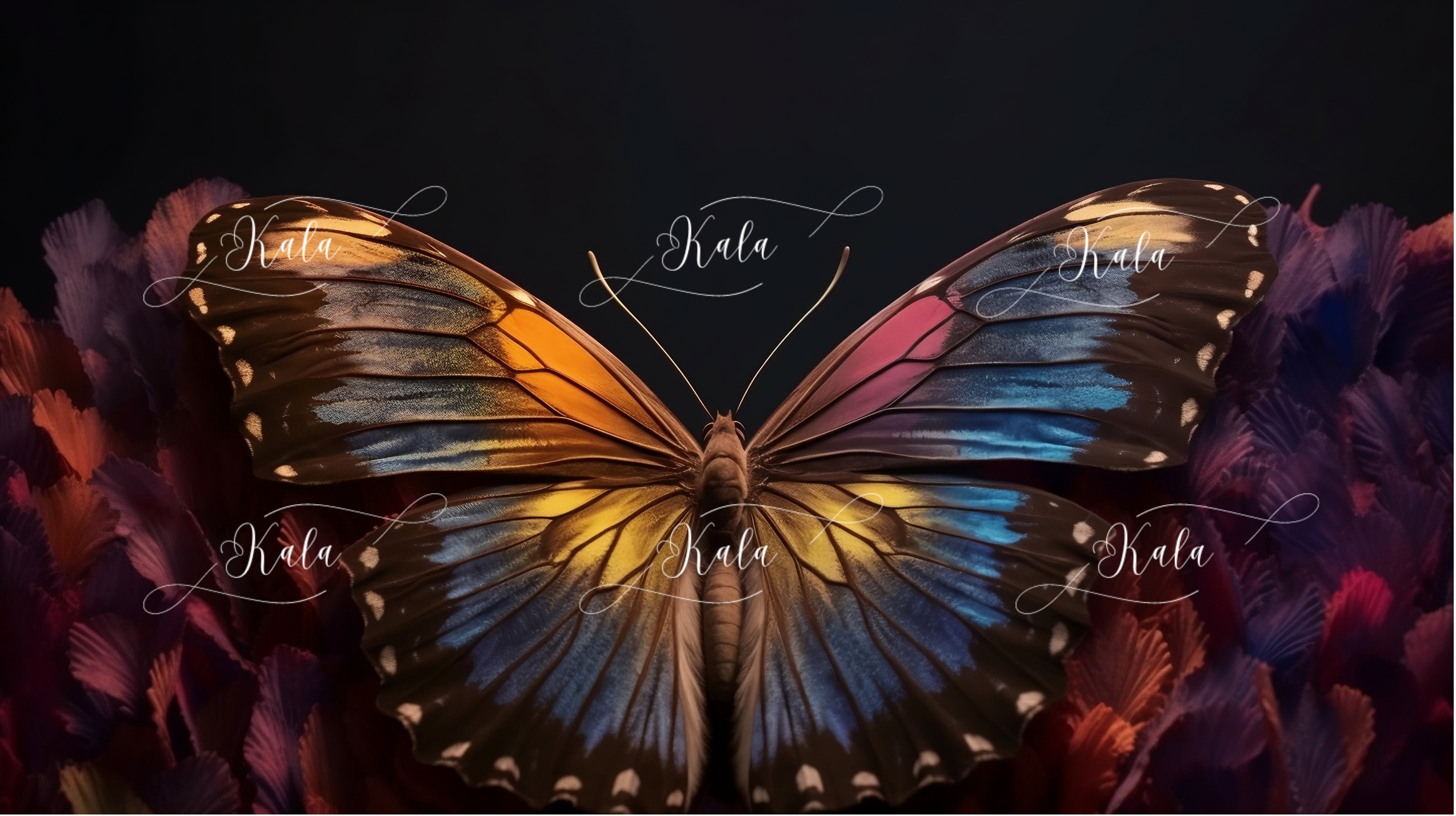 10 Digital Backdrops,real Butterfly Wings,multi Color Wings,kids ...