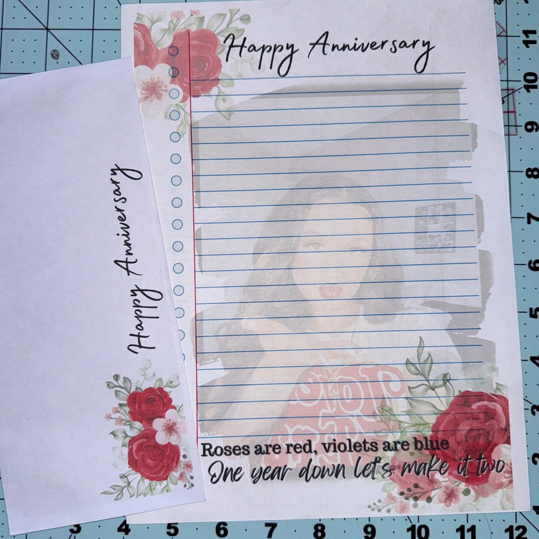 Roses Are Red Violets Are Blue Aniversary (stationery Set) - Etsy