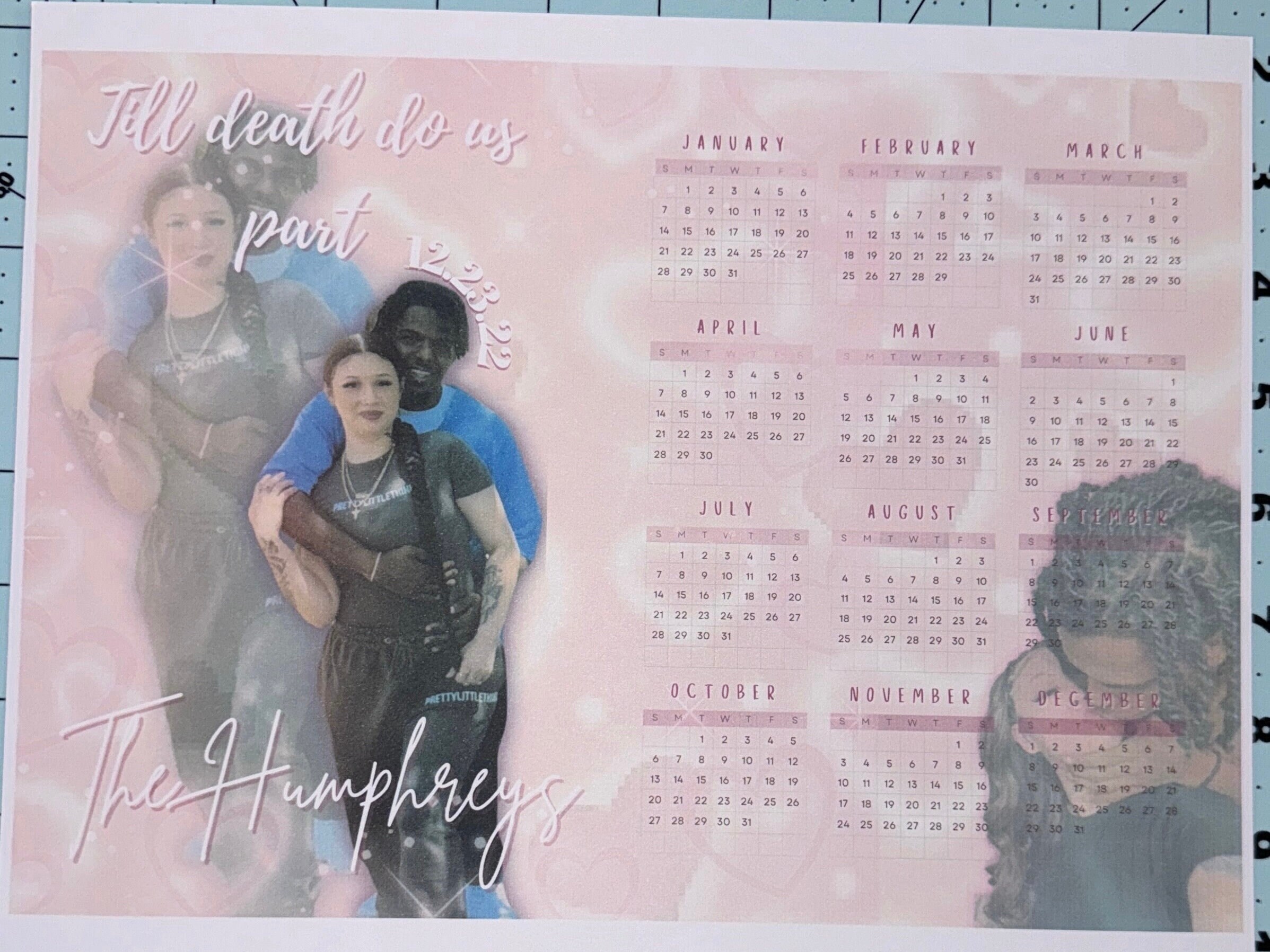 Custom Calendar Yearly/monthly cardstock - Etsy