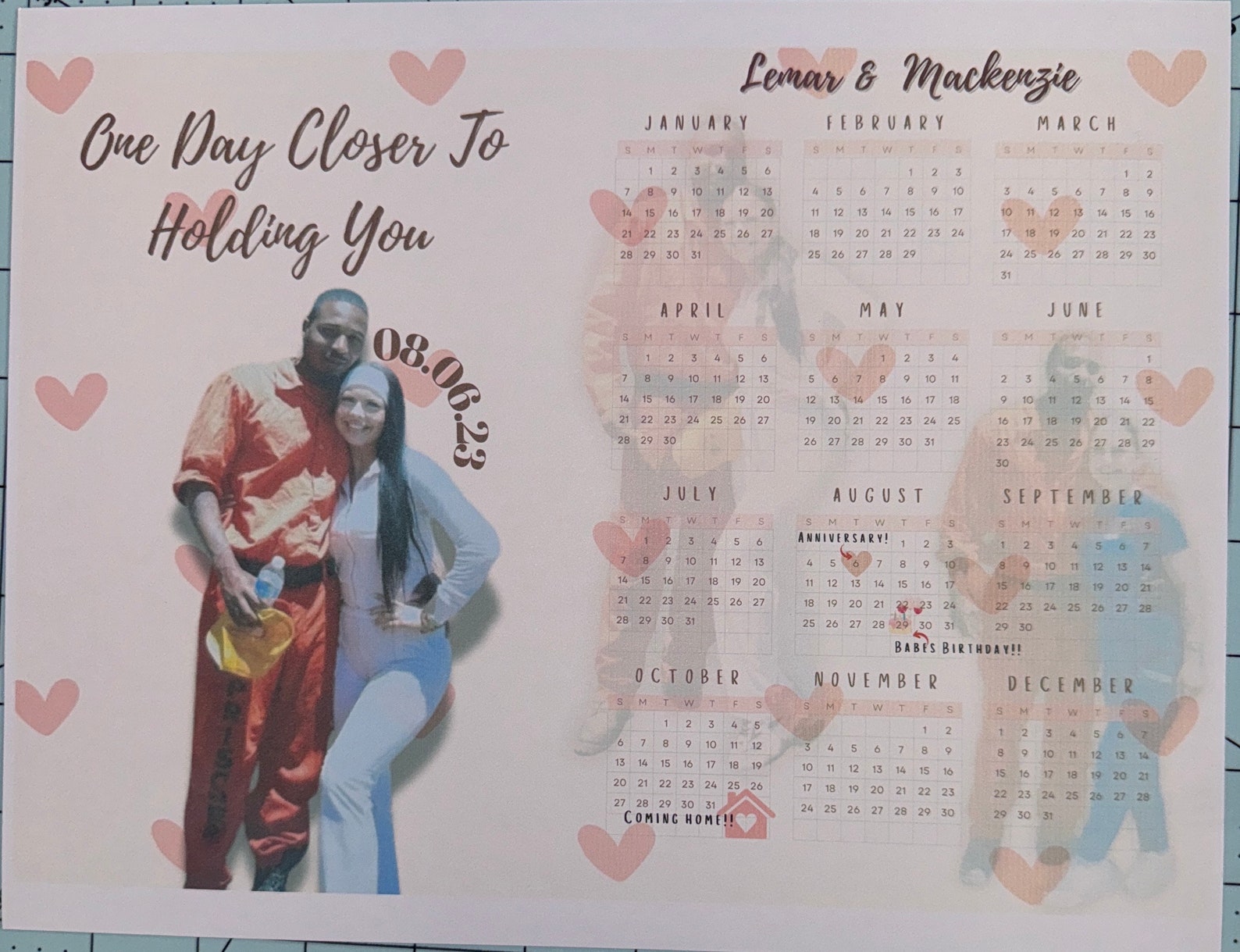 Custom Calendar Yearly/monthly cardstock - Etsy