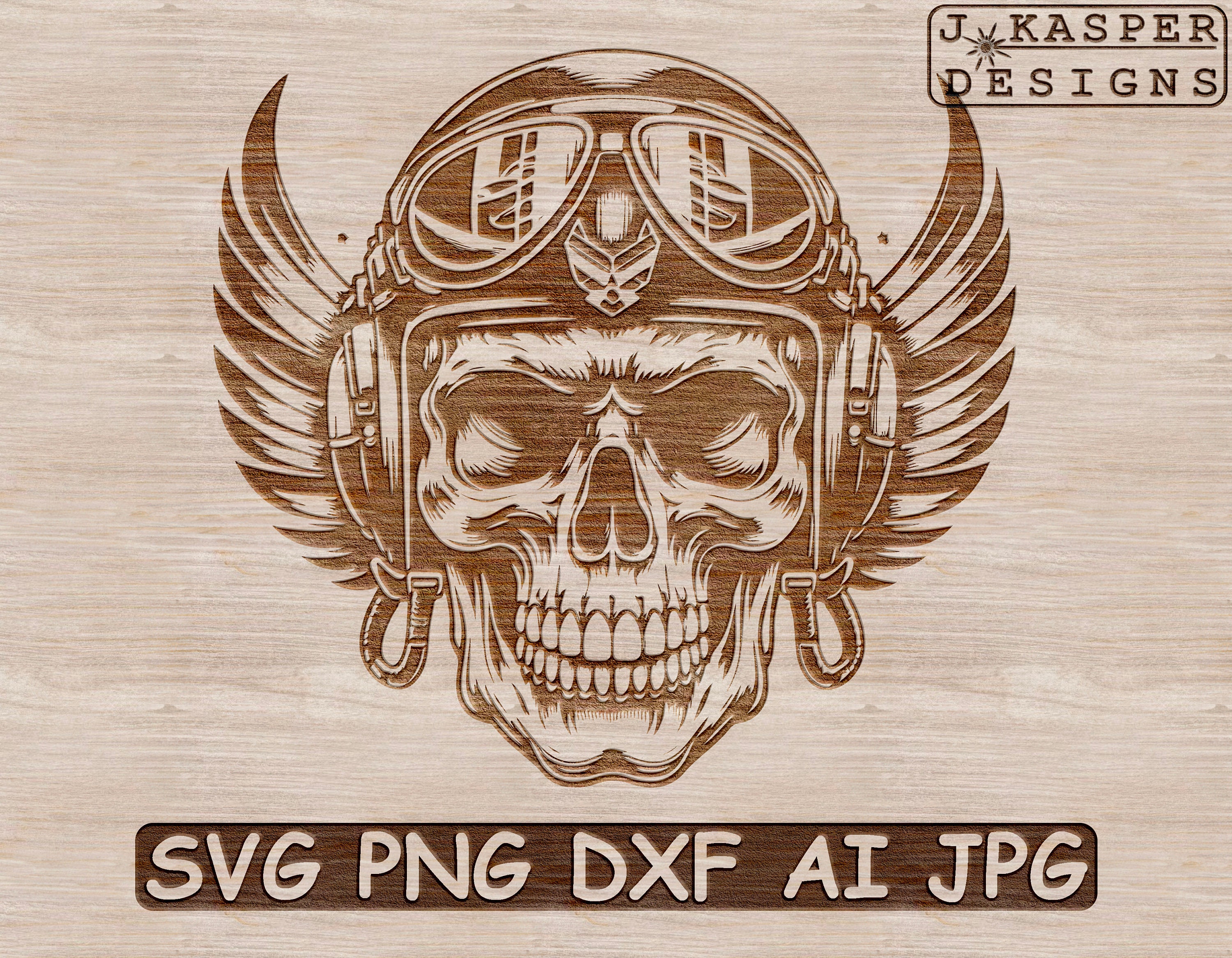Skull Fighter Pilot SVG: Air Force Design (digital Files) - Etsy