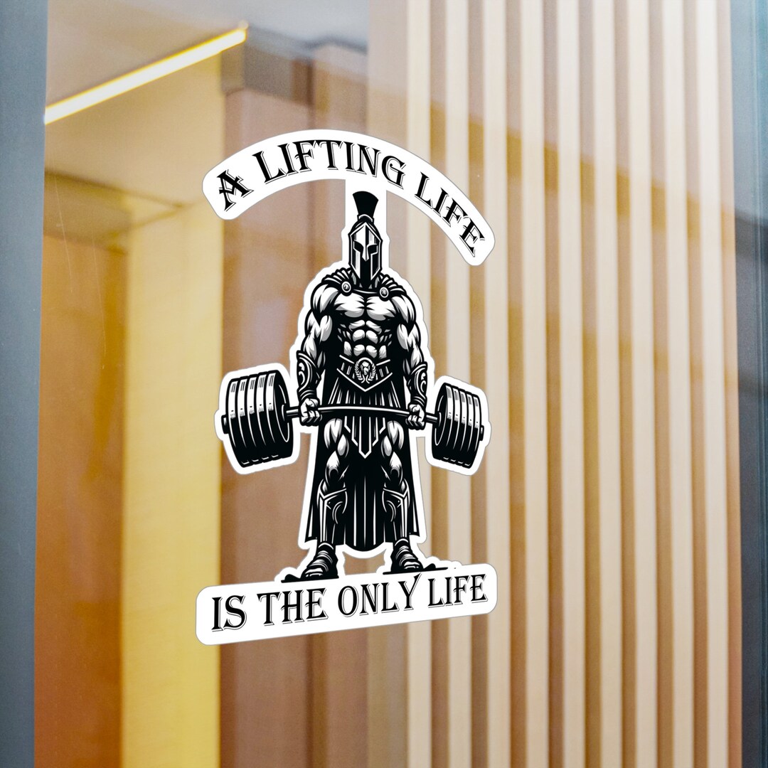 Gym Stickers - Lifting Life Sticker - Skeleton Vinyl Decal for Fitness ...