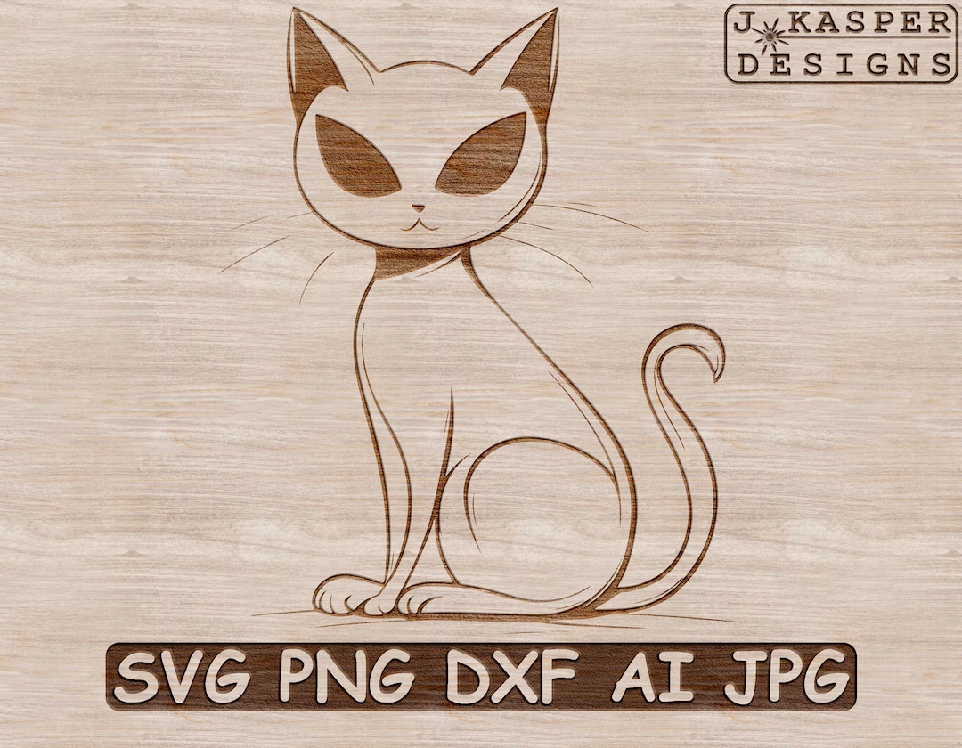 Halloween Cat SVG: Spooky Clipart Design (digital Files) - Etsy
