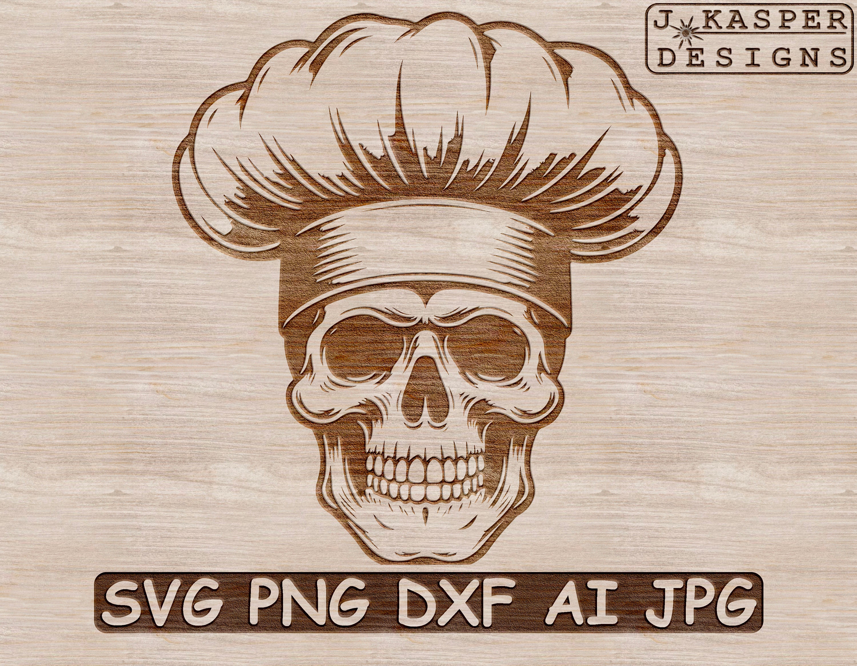 Skull Chef SVG Chef Skull PNG Cut Files Skull Design for Cricut Skull ...