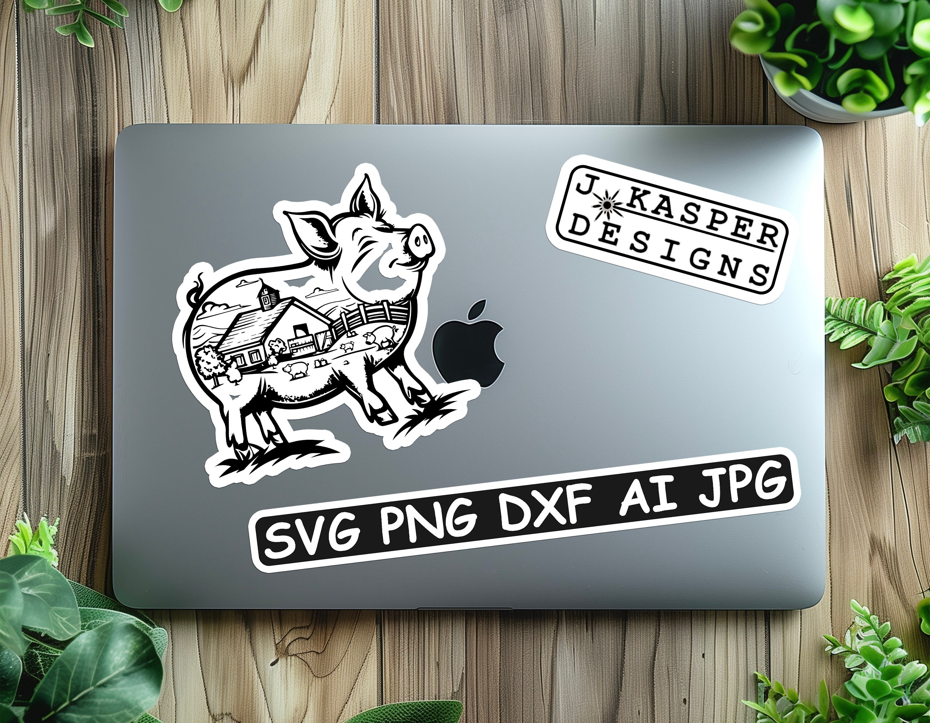 Pig SVG Pig PNG Cut Files Farm Scene Design for Cricut Farm Animal ...