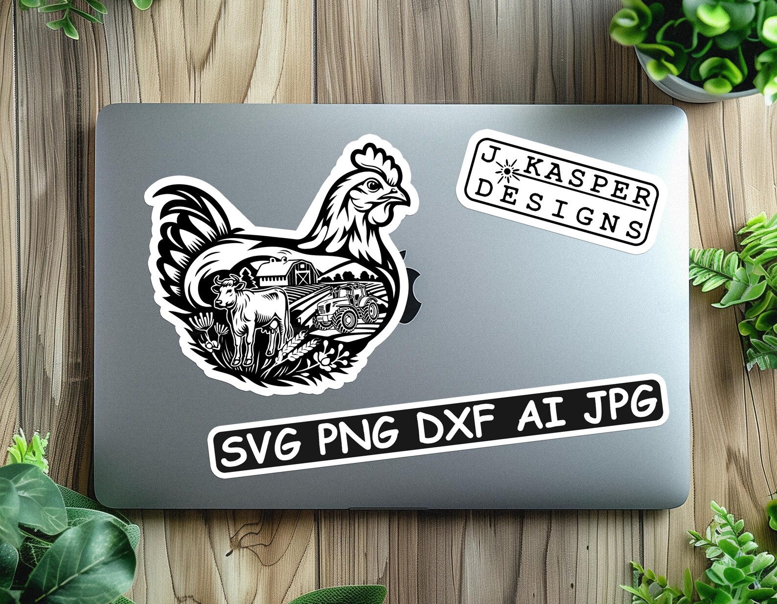 Chicken Farm Scene SVG: Country Decor Laser Cut Files - Etsy