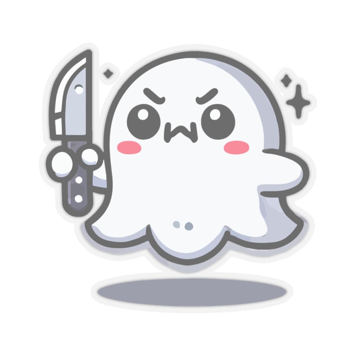 Killer Ghost Sticker | Halloween Phantom Sticker | Horror Character ...