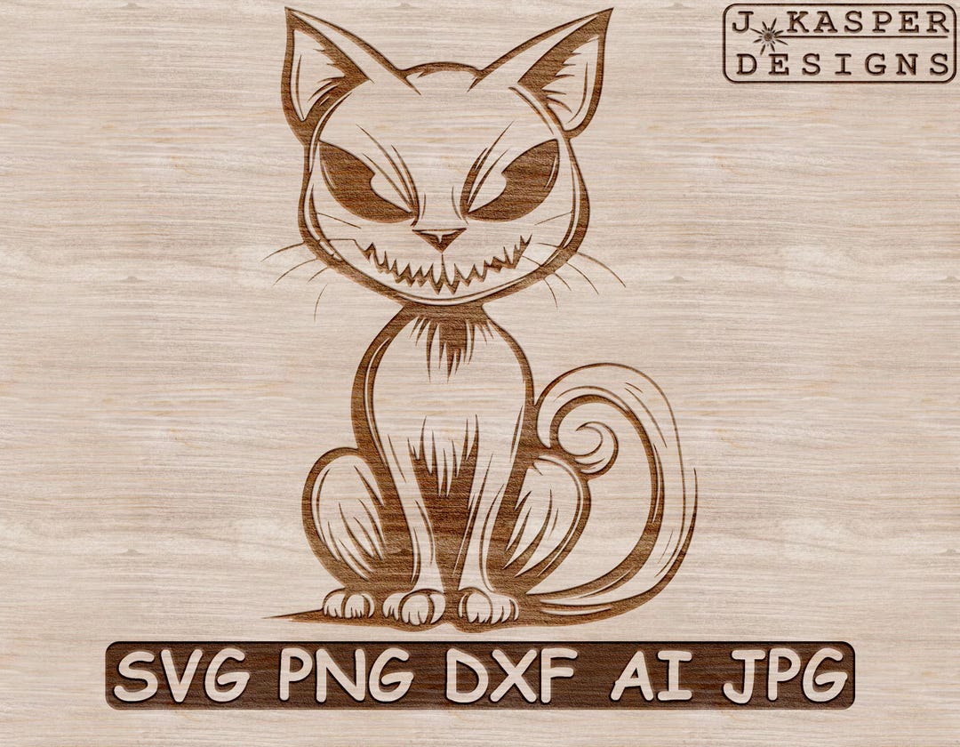 Spooky Cat SVG: Halloween Clipart Design for Cricut, Laser Cut Files - Etsy