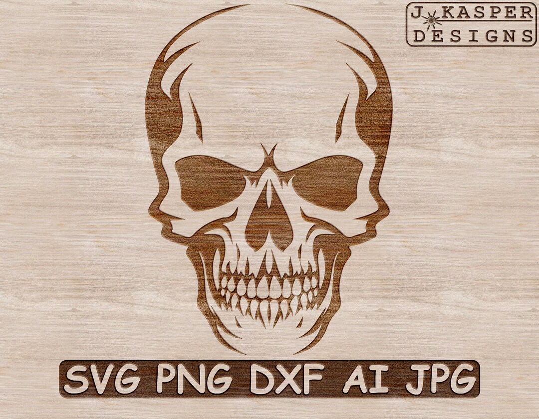 Skull Cut Files: Laser Cut Skulls Design (SVG, PNG, DXF) - Etsy