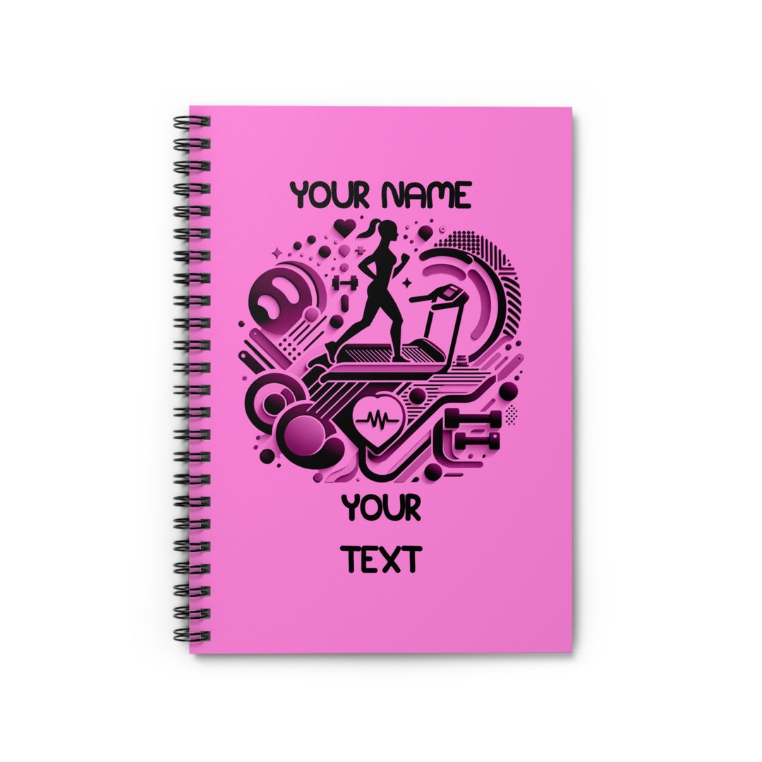 Custom Spiral Notebook Fitness Journal Fitness Tracker Fitness Planner ...