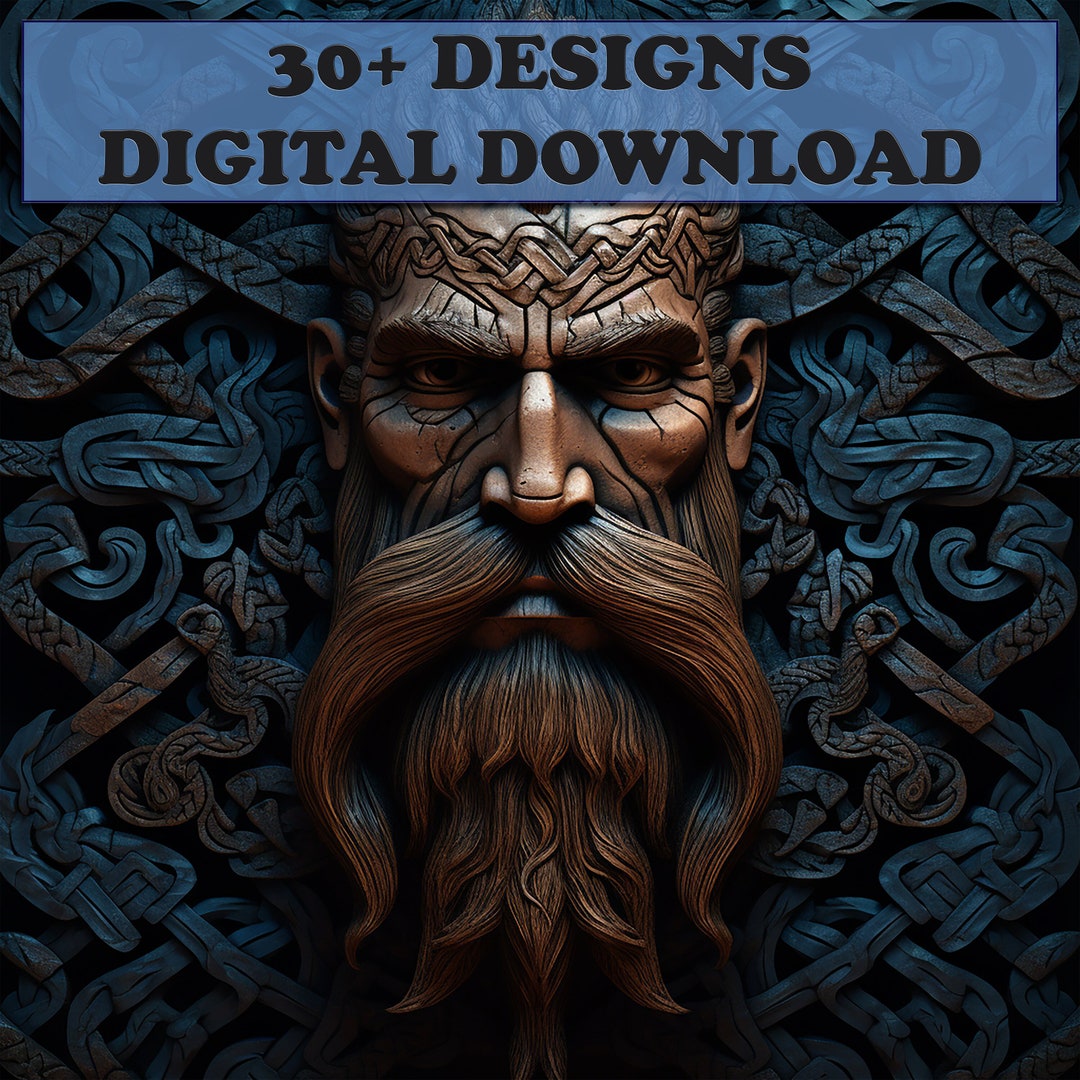 30+ Carved Viking Portraits Digital Designs Bundle, Viking Designs ...