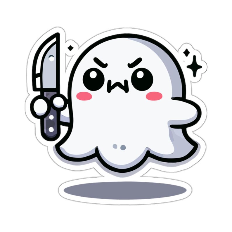 Killer Ghost Sticker | Halloween Phantom Sticker | Horror Character ...